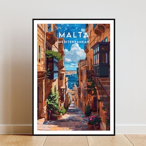 Malta Travel Print - Europe, Europe Poster, Malta Poster, Travel Wall ...