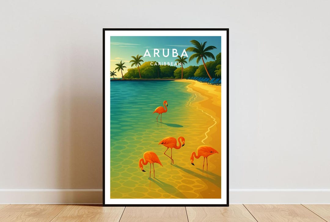 Aruba Travel Print - Caribbean, Aruba Poster, Caribbean Poster ...