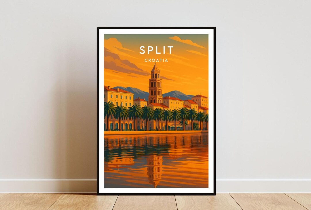 Split Travel Print - Croatia, Split Poster, Croatia Poster, Croatia ...