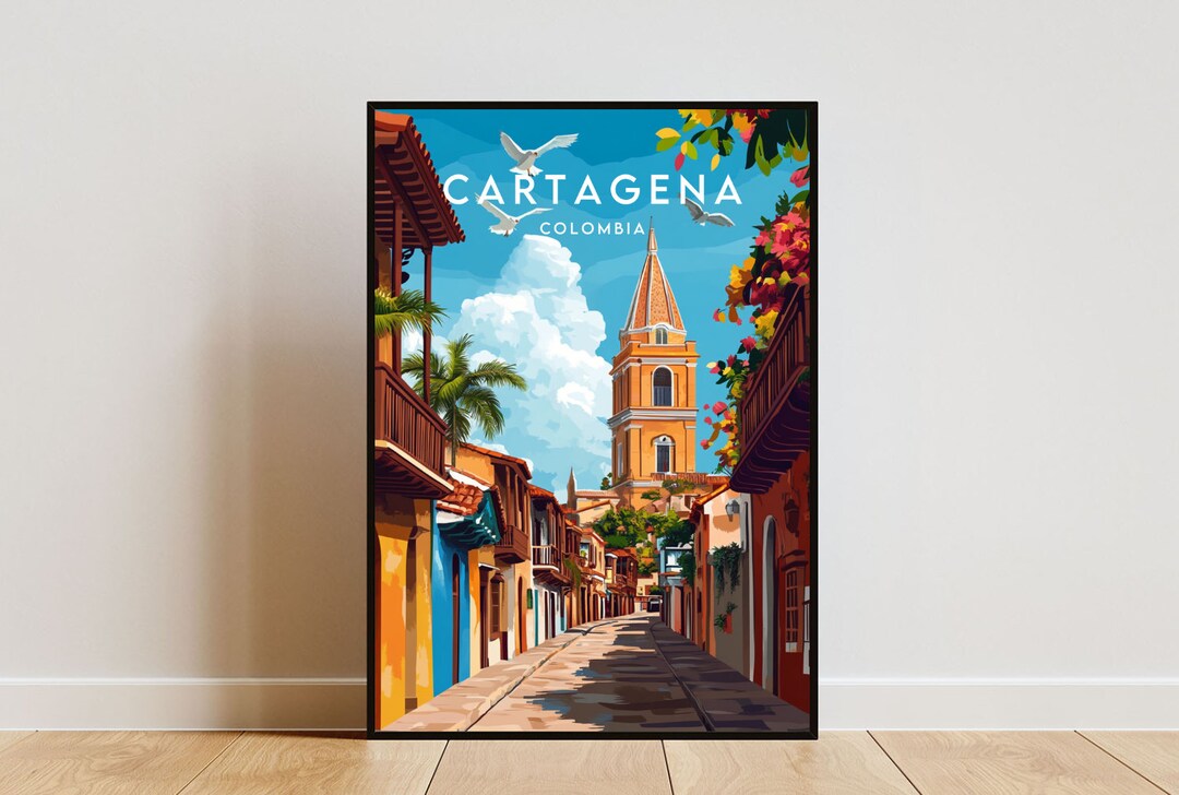 Cartagena Travel Print - Colombia, Cartagena Poster, Colombia Poster ...