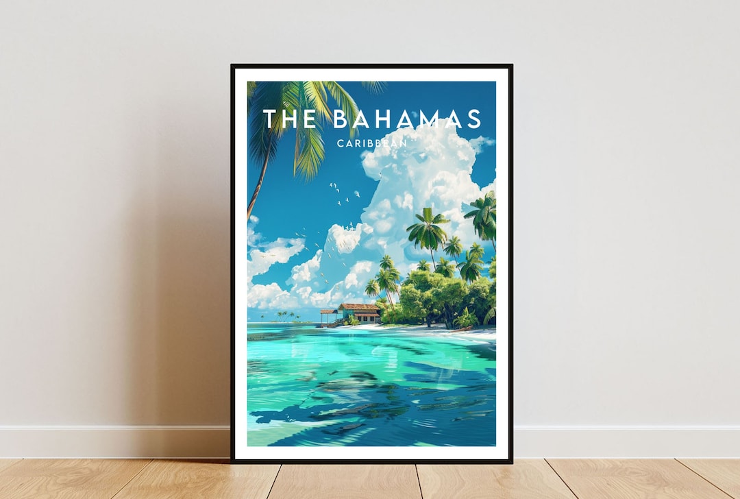 The Bahamas Travel Print - Caribbean, Bahamas Poster, Caribbean Poster ...