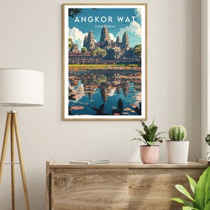 Angkor Wat Travel Print - Cambodia, Angkor Wat Poster, Cambodia Poster ...