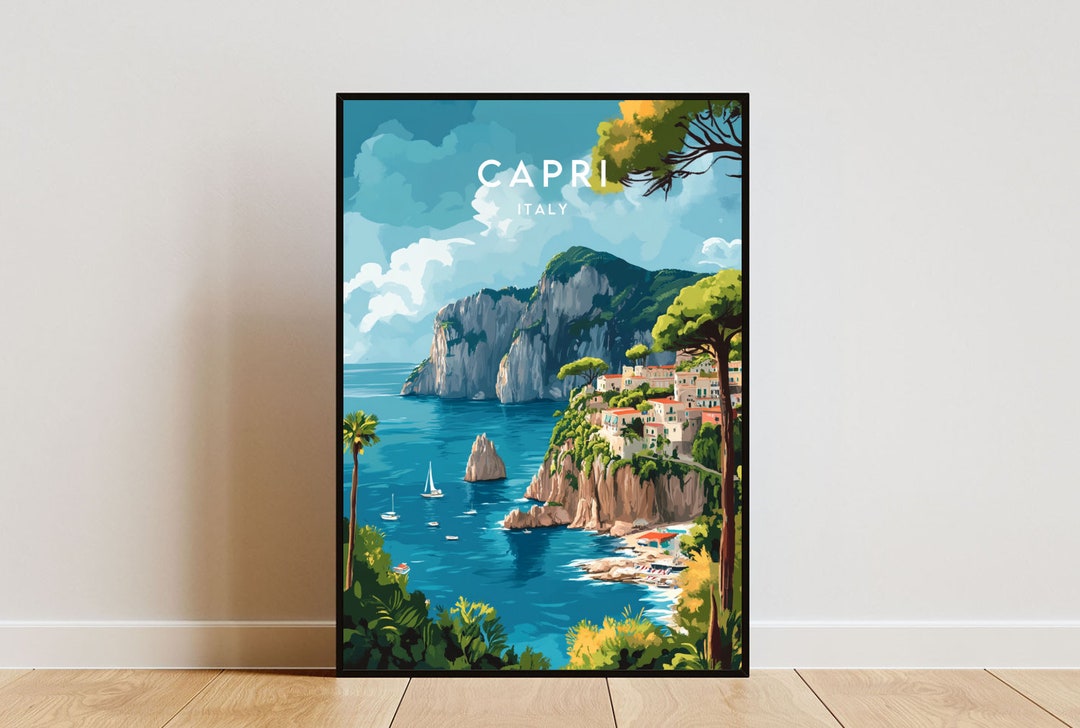 Capri Travel Print - Italy, Capri Poster, Italy Poster, Travel Wall Art ...