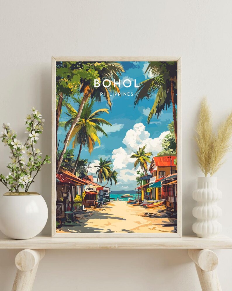 Bohol Travel Print - Philippines, Bohol Poster, Philippines Poster ...