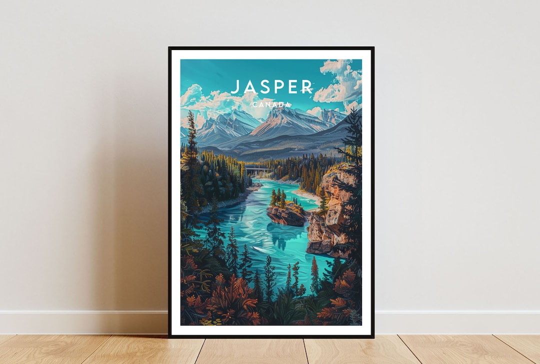 Jasper Travel Print - Canada, Jasper Poster, Canada Poster, Travel Wall ...