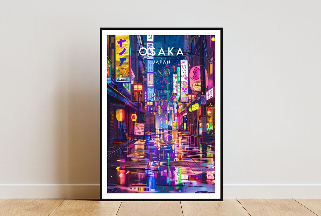 Osaka Travel Print - Japan, Osaka Poster, Japan Poster, Travel Wall Art ...