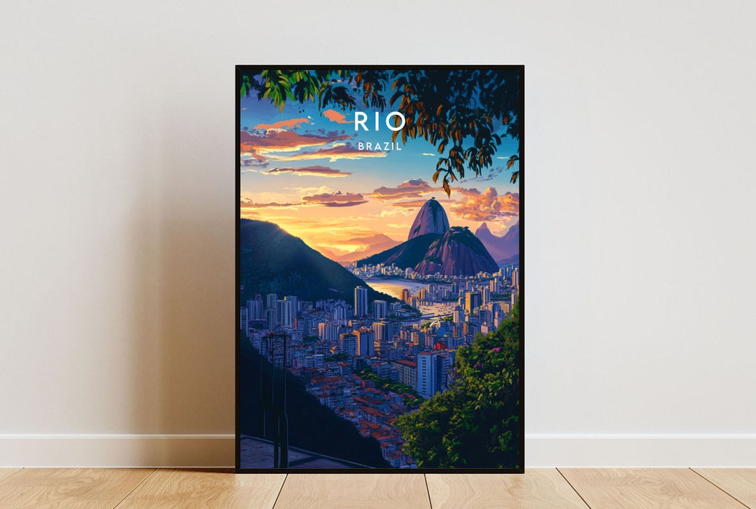Rio Travel Print - Brazil, Rio Poster, Brazil Poster, Travel Wall Art ...