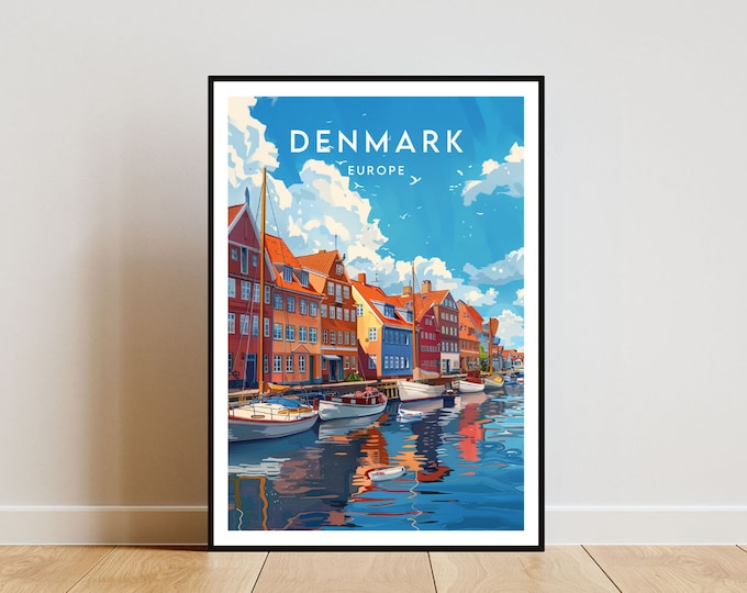 Copenhagen Denmark - Vintage Travel Poster - Etsy Canada