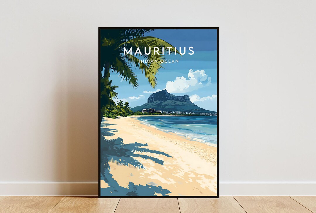 Mauritius Travel Print - Indian Ocean, Mauritius Poster, Africa Poster ...