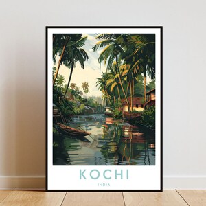 Kochi Travel Print India, Kochi Poster, India Poster, Travel Wall Art ...