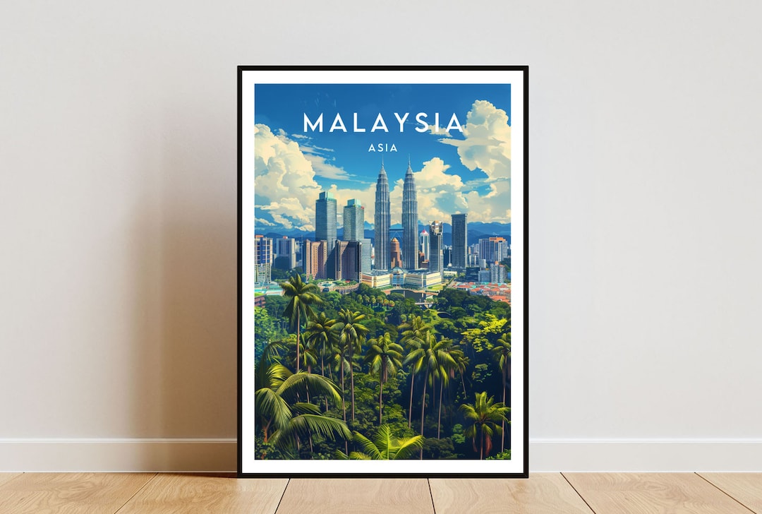 Malaysia Travel Print - Asia, Travel Poster, Malaysia Poster, Travel ...