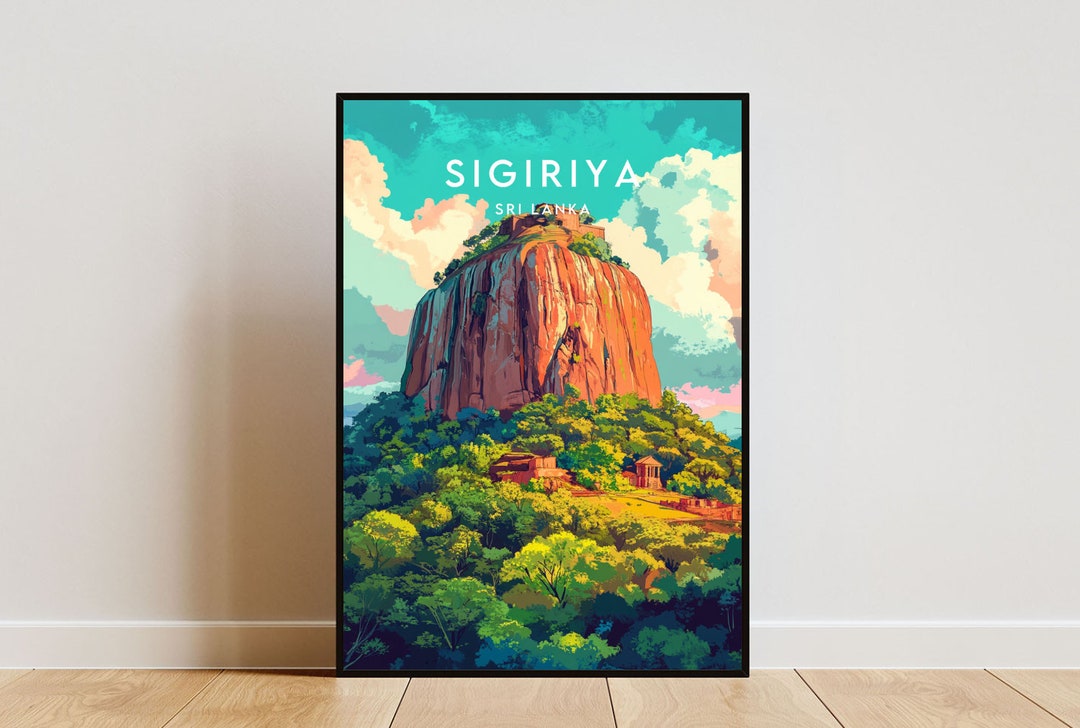Sigiriya Travel Print - Sri Lanka, Sigiriya Poster, Sri Lanka Poster ...