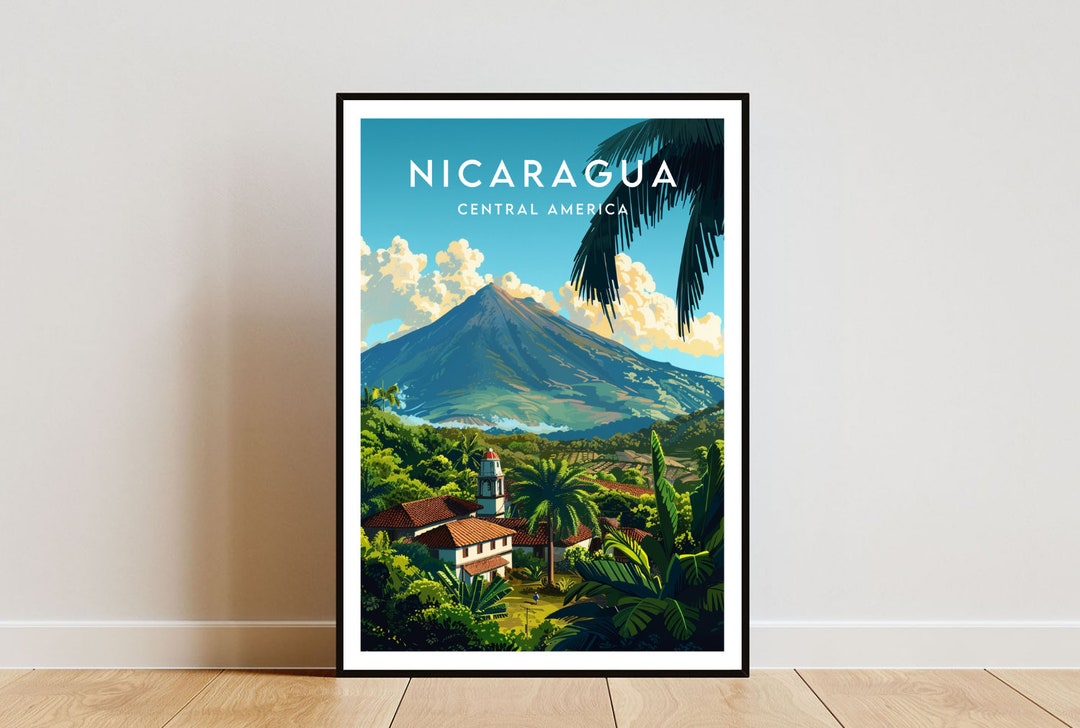 Nicaragua Travel Print - Central America, Nicaragua Poster, Central ...