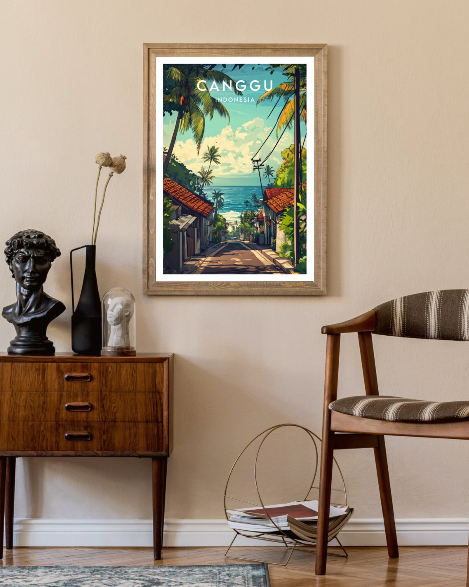 Canggu Travel Print - Bali, Canggu Poster, Bali Poster, Travel Wall Art ...
