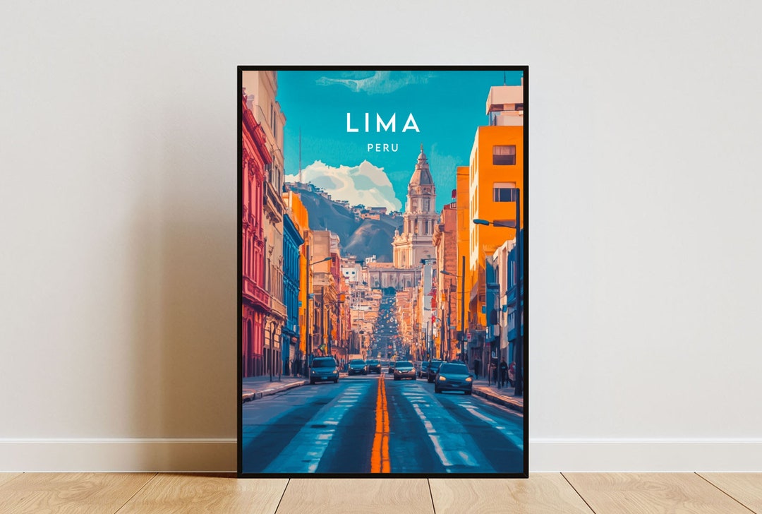 Lima Travel Print - Peru, Lima Poster, Peru Poster, Travel Wall Art ...