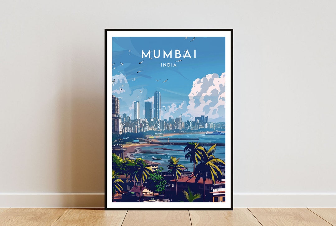 Mumbai Travel Print - India, Mumbai Poster, India Poster, Travel Wall ...