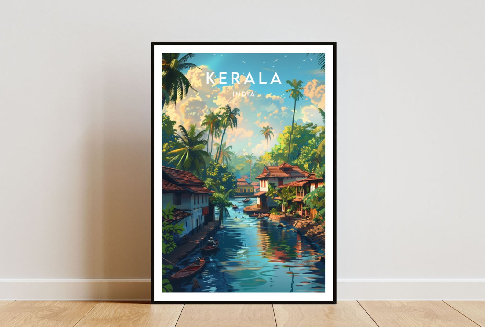 Kerala Travel Print - India, Kerala Poster, India Poster, Travel Wall ...