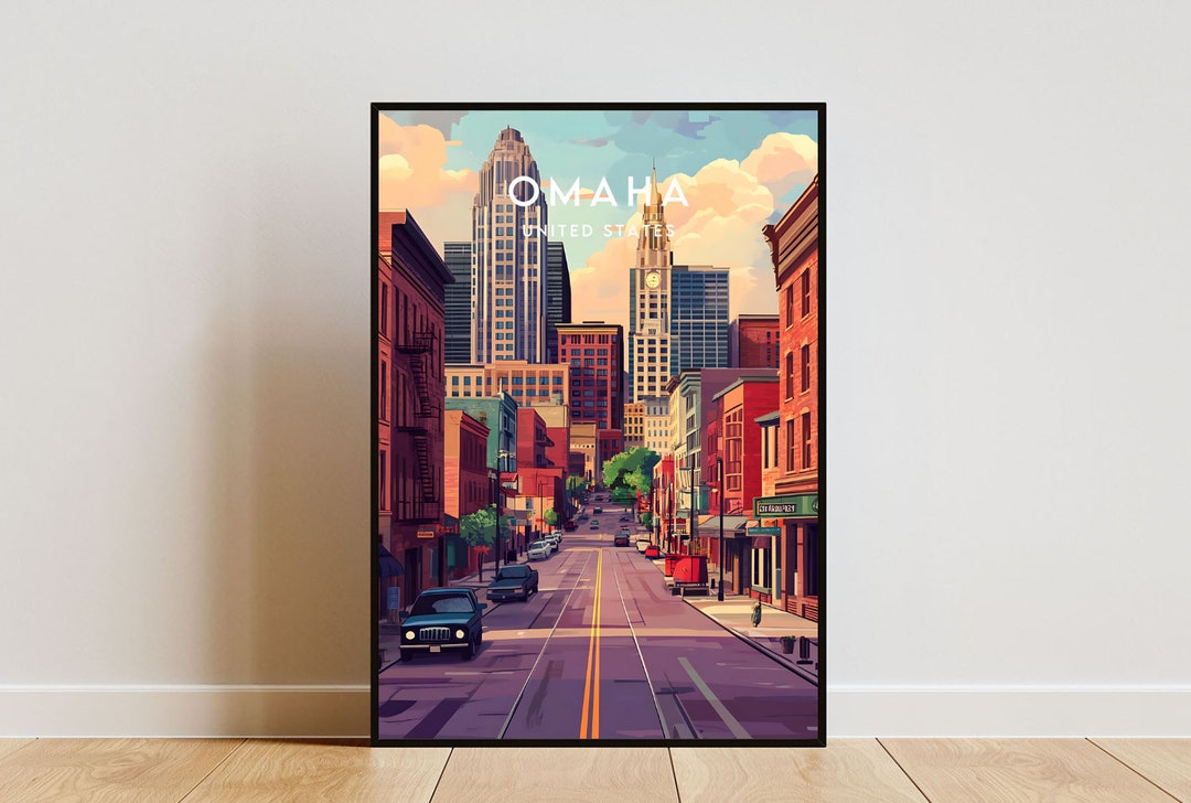 Omaha Travel Print - United States, Omaha Poster, America Poster ...
