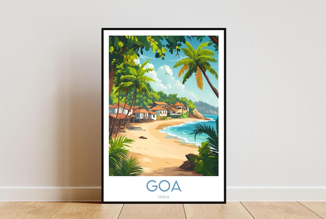 Goa Travel Print - India, Goa Poster, India Poster, Travel Wall Art ...