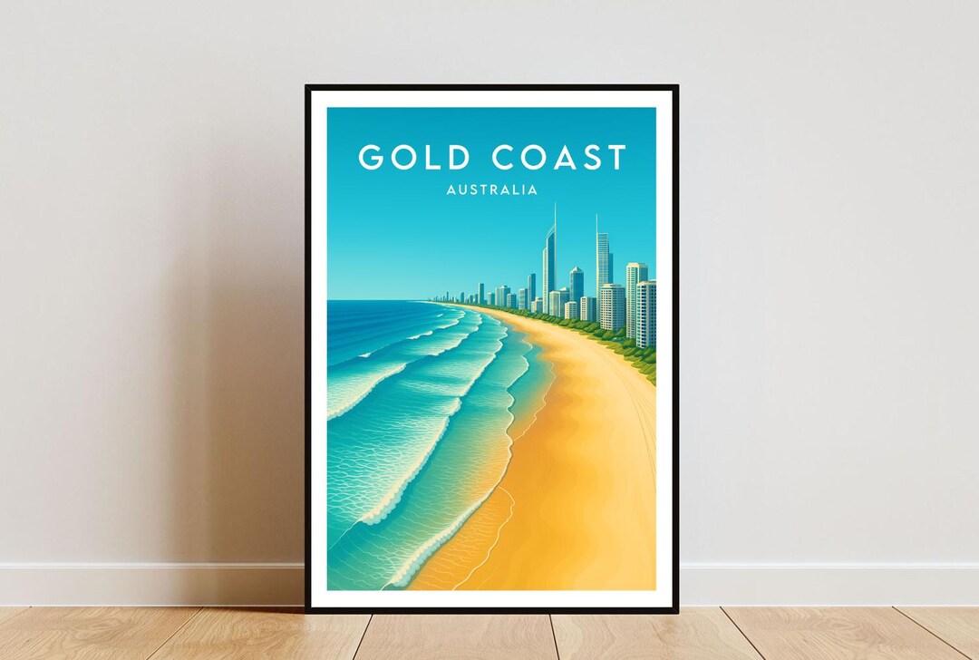Gold Coast Travel Print - Australia, Gold Coast Poster, Australia ...