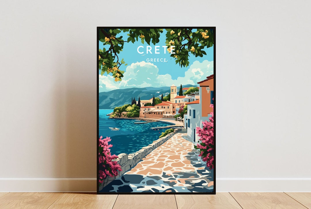 Crete Travel Print - Greece, Crete Poster, Greece Poster, Travel Wall ...