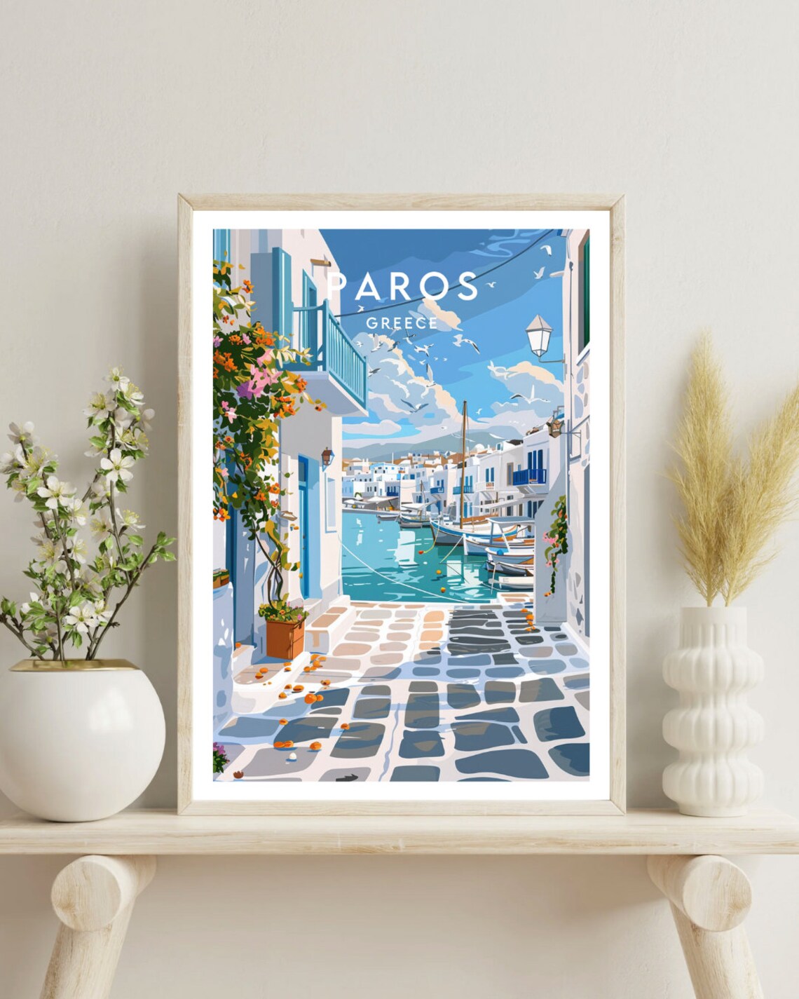 Paros Travel Print - Greece, Paros Poster, Greece Poster, Travel Wall ...