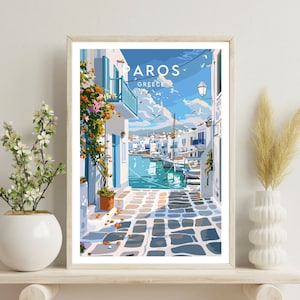 Paros Travel Print - Greece, Paros Poster, Greece Poster, Travel Wall ...