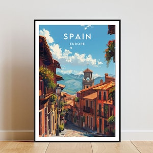 Spain Travel Print - Europe, Europe Poster, Spain Poster, Travel Wall ...