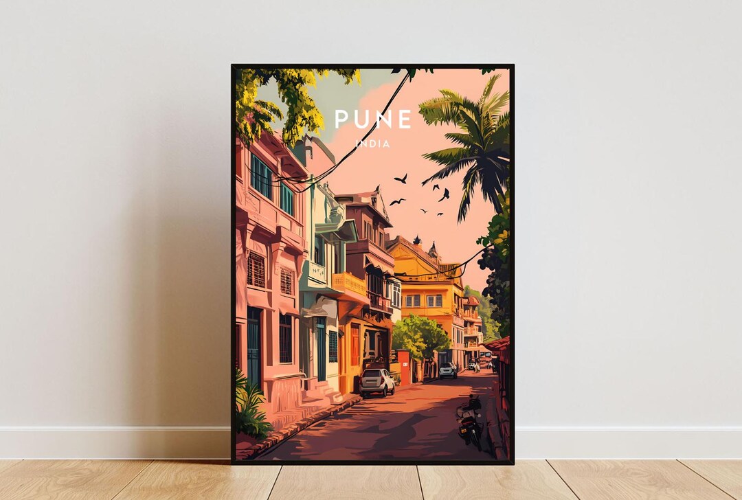 Pune Travel Print - India, Pune Poster, India Poster, Travel Wall Art ...