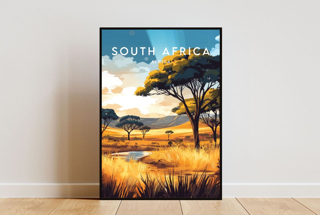 South Africa Travel Print - Africa, South Africa Poster, Africa Poster ...