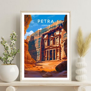 Petra Travel Print - Jordan, Petra Poster, Jordan Poster, Travel Wall ...
