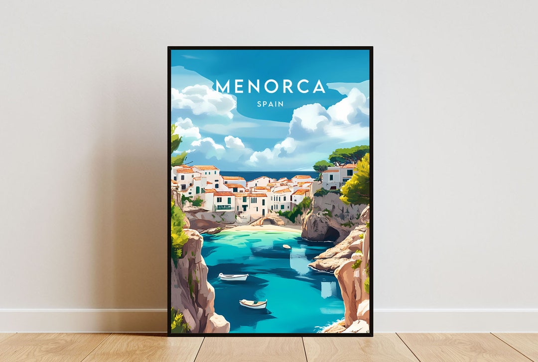 Menorca Travel Print Spain, Menorca Poster, Spain Poster, Travel Wall ...