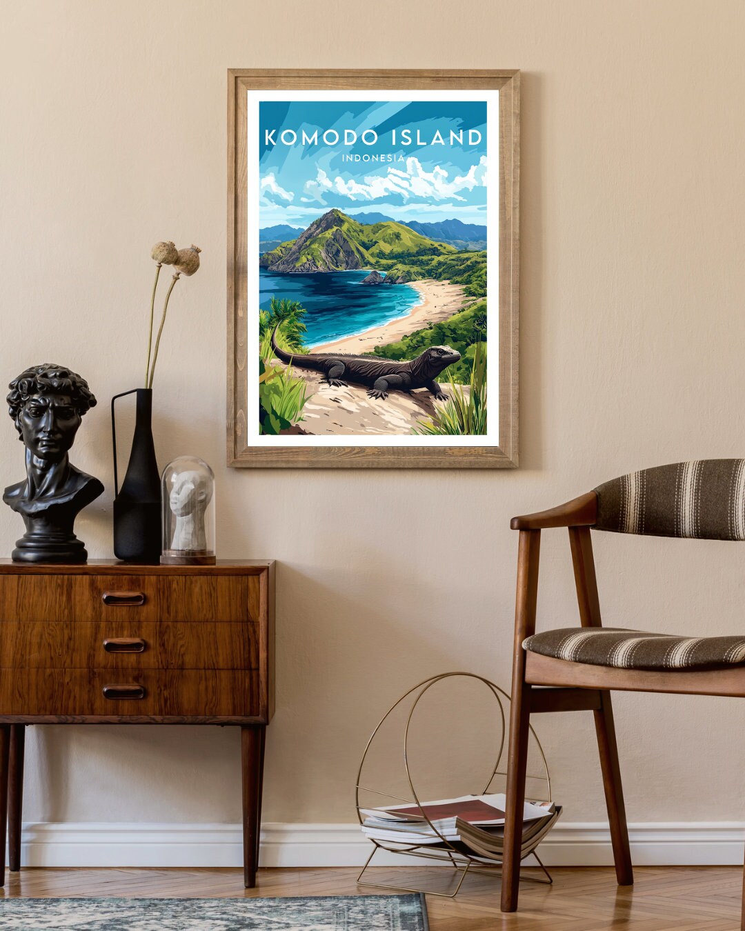 Komodo Island Travel Print - Indonesia, Komodo Island Poster, Indonesia ...