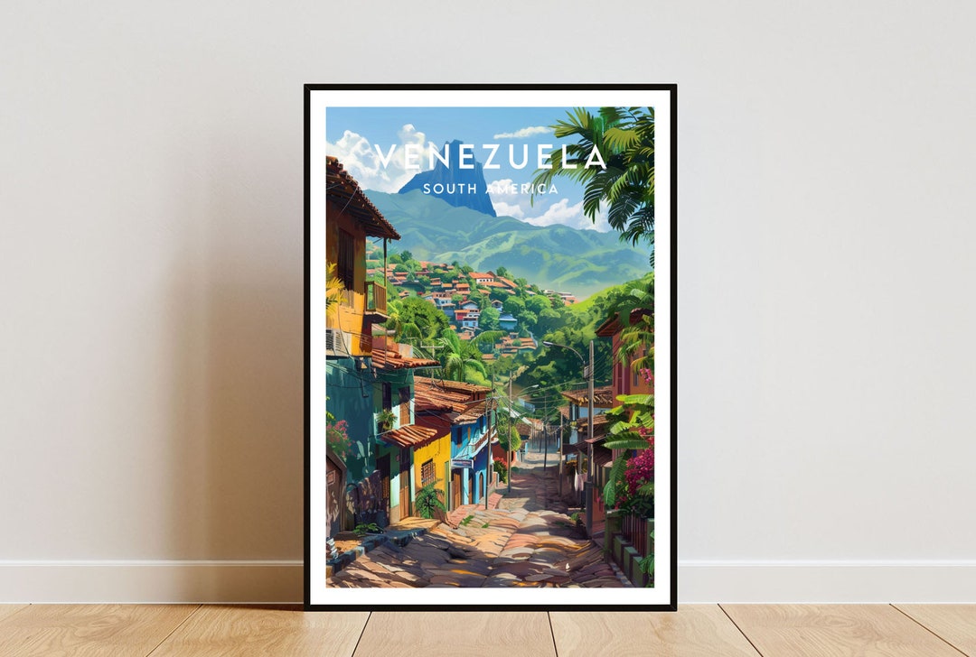 Venezuela Travel Print - South America, Venezuela Poster, South America ...