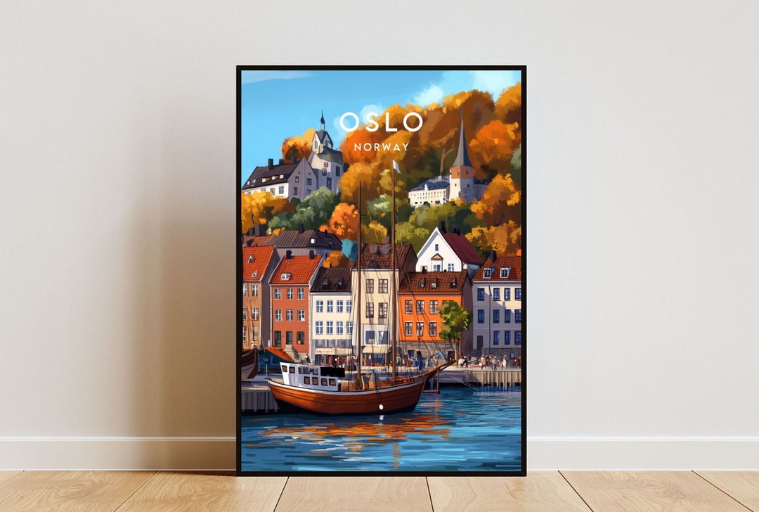 Oslo Travel Print - Norway, Oslo Poster, Norway Poster, Travel Wall Art ...