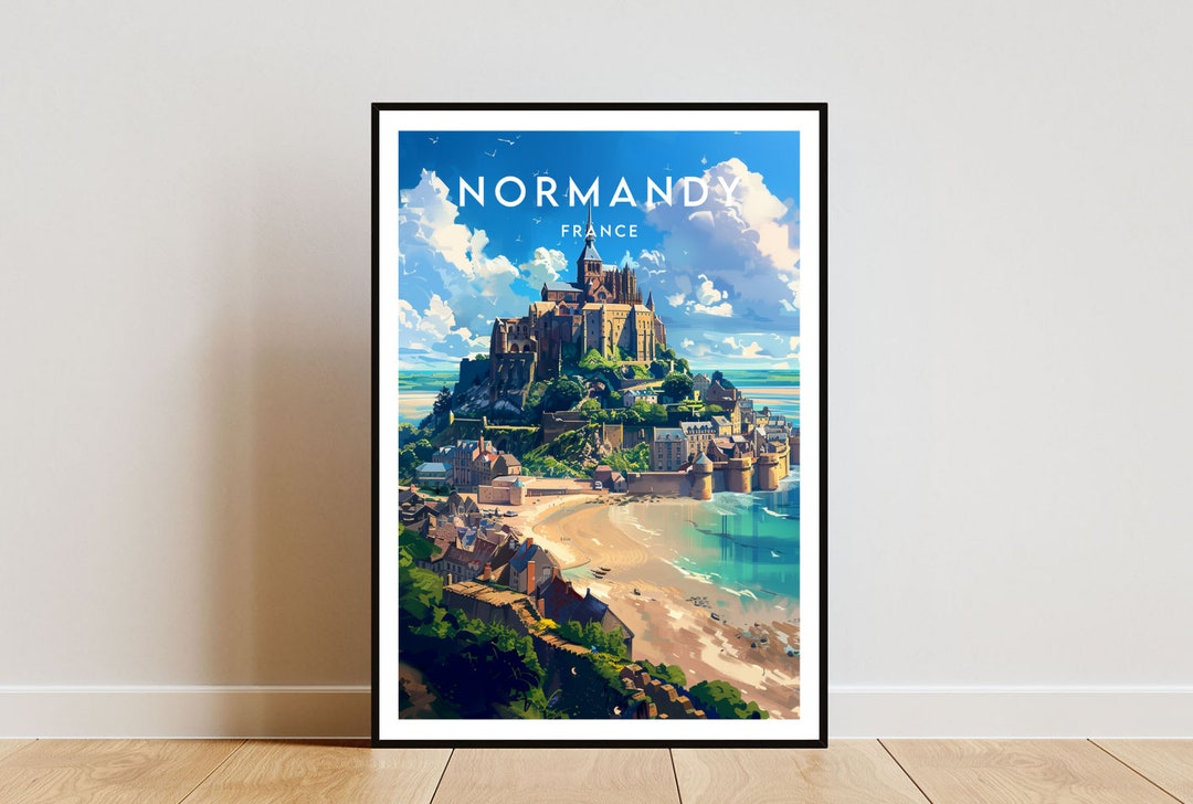 Normandy Travel Print - France, Normandy Poster, France Poster, Travel ...