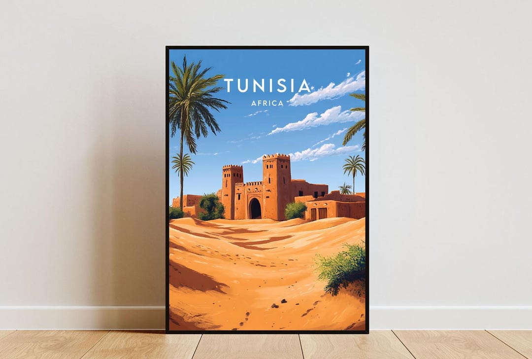 Tunisia Travel Print - Africa, Tunisia Poster, Africa Poster, Travel ...