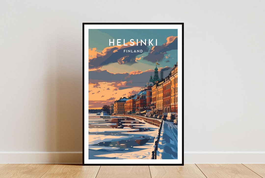 Helsinki Travel Print - Finland, Helsinki Poster, Finland Poster ...