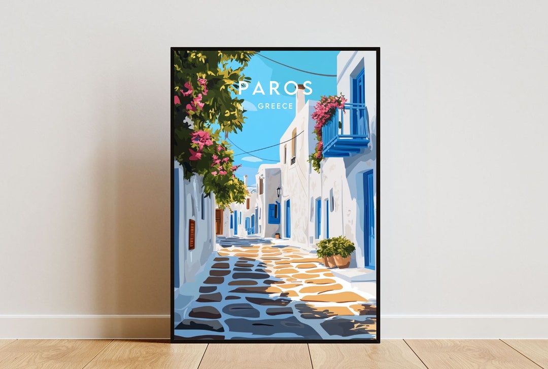 Paros Travel Print - Greece, Paros Poster, Greece Poster, Travel Wall ...