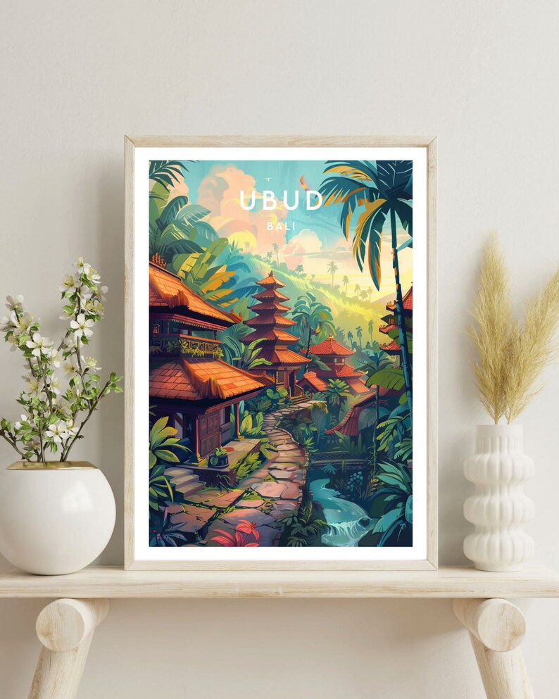 Ubud Travel Print - Bali, Ubud Poster, Bali Poster, Travel Wall Art ...
