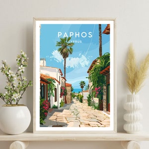 Paphos Travel Print - Cyprus, Paphos Poster, Cyprus Poster, Travel Wall ...