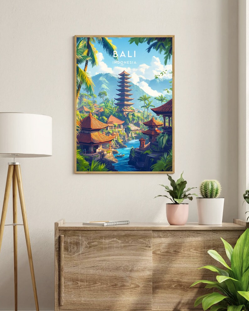 Bali Travel Print - Indonesia, Bali Poster, Indonesia Poster, Travel ...