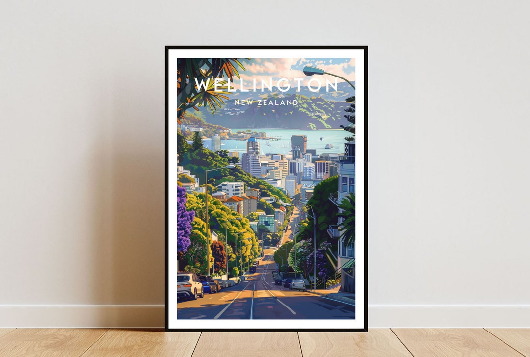 Wellington Travel Print - New Zealand, Wellington Poster, New Zealand ...