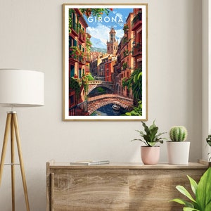 Girona Travel Print - Spain, Girona Poster, Spain Poster, Travel Wall ...