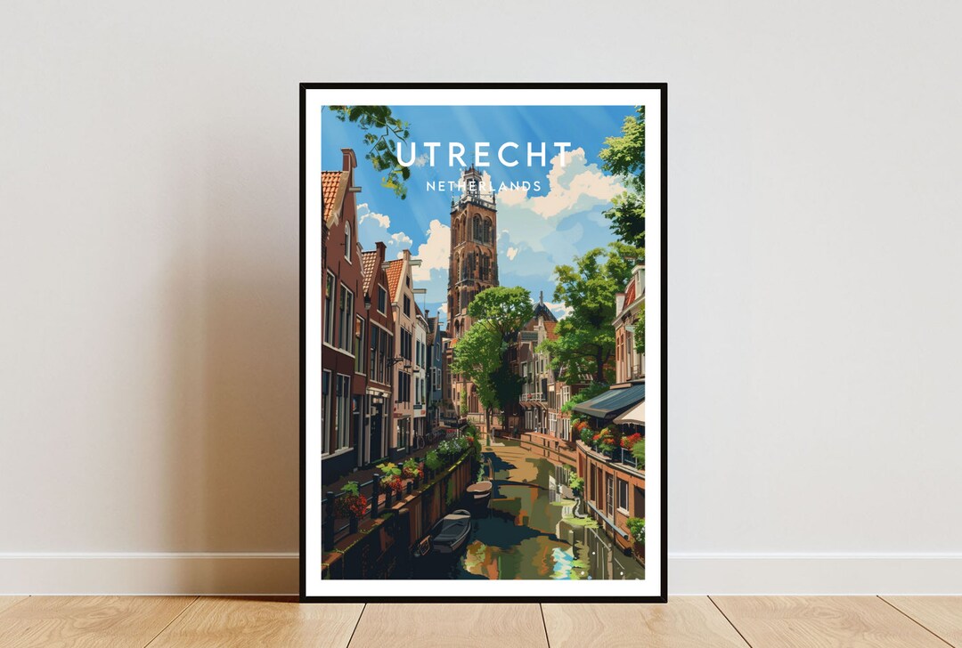 Utrecht Travel Print - Netherlands, Utrecht Poster, Netherlands Poster ...