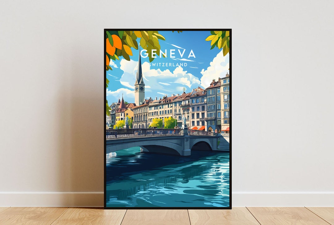 Geneva Travel Print - Switzerland, Geneva Poster, Switzerland Poster ...