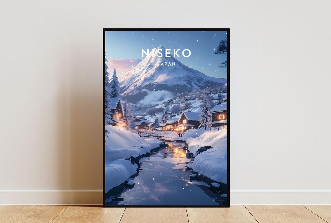 Niseko Travel Print - Japan, Niseko Poster, Japan Poster, Travel Wall ...