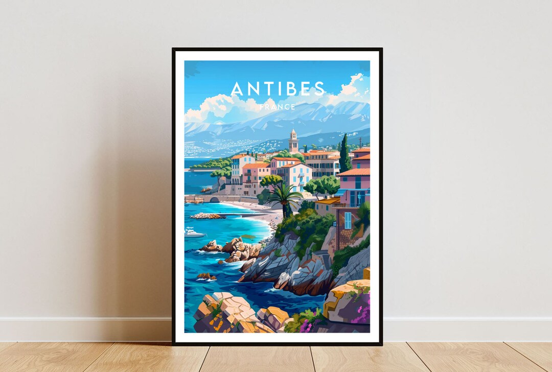 Antibes Travel Print - France, Antibes Poster, France Poster, Travel Wall Art, France Print ...