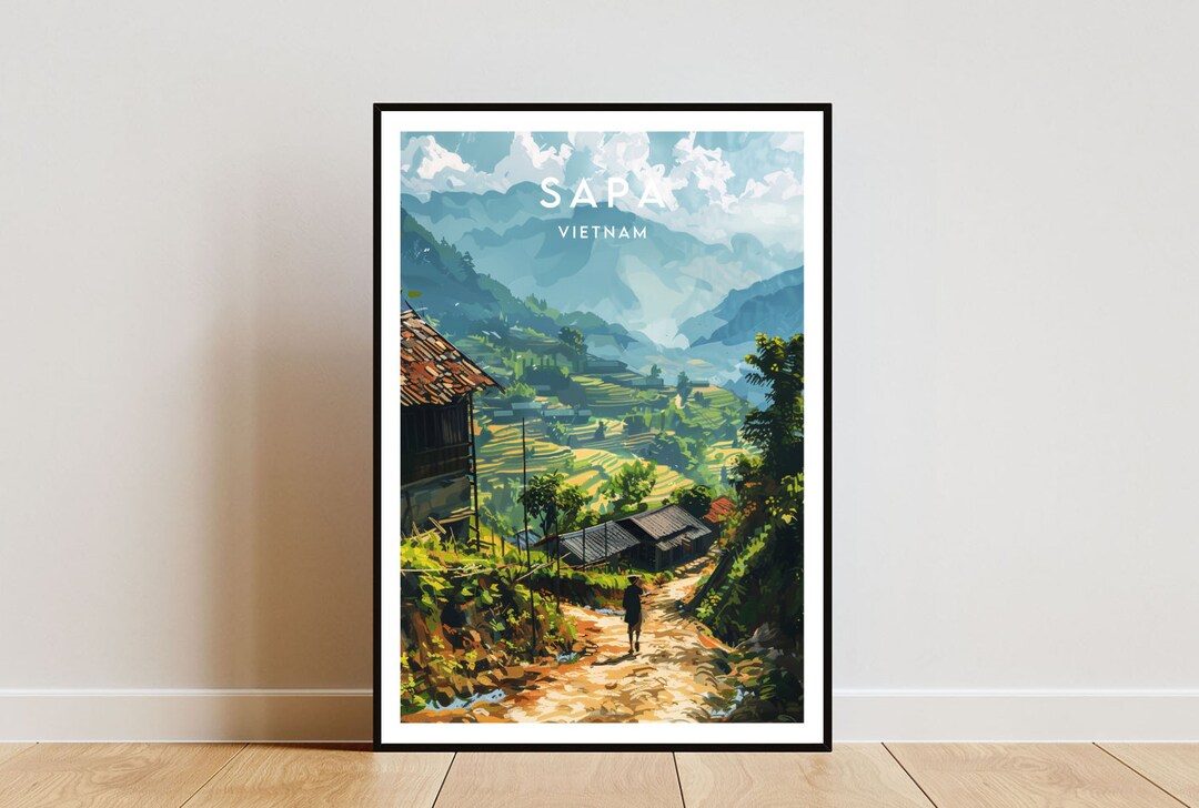 Sapa Travel Print - Vietnam, Sapa Poster, Vietnam Poster, Travel Wall ...