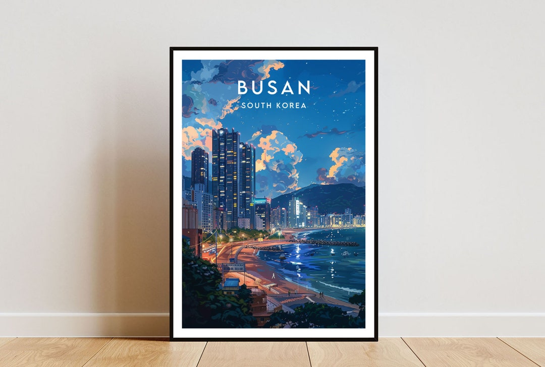 Busan Travel Print - South Korea, Busan Poster, South Korea Poster ...